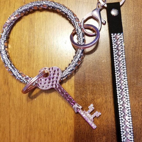 Jacqueline Kent | Accessories | Rose Gold Crystal Jailer Key Chain ...
